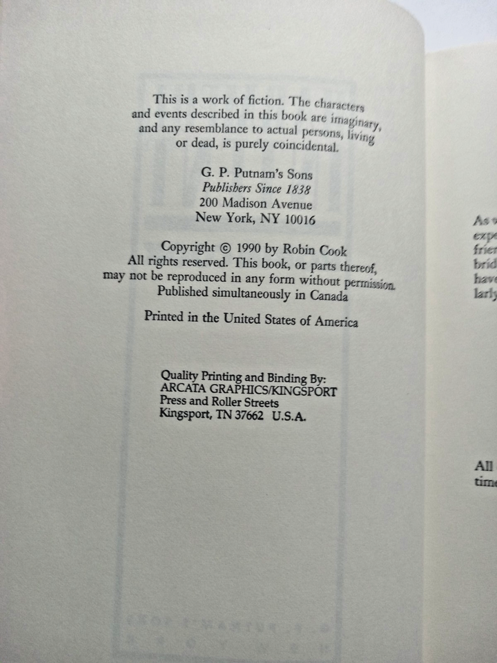 Harmful Intent by Robin Cook HC/DJ Good condition First Edition | eBay