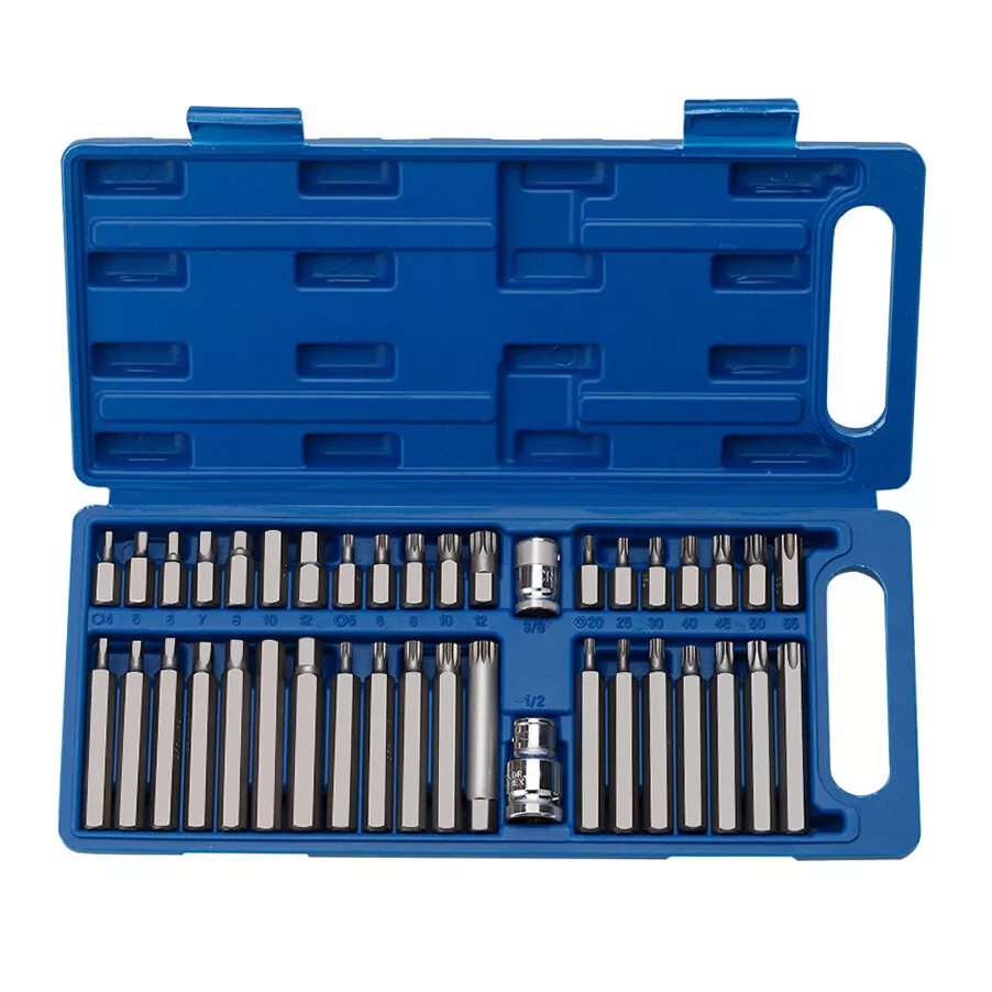 40PC Hex Torx Star Spline BIT Socket Set 3/8" 1/2"dr Long Short Reach Allen Key | eBay UK