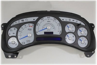 2003 2004 2005 06 CHEVY SUBURBAN COMPLETE WHITE CUSTOM CLUSTER FACTORY ...