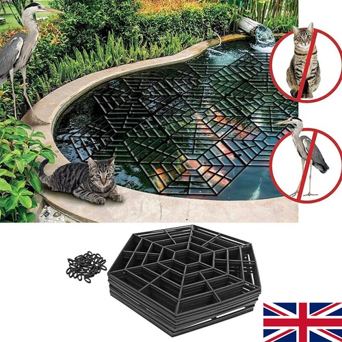 PLASTIC POND PROTECTOR FLOATING COVER NET WATER FISH GUARD GRID CATS ...