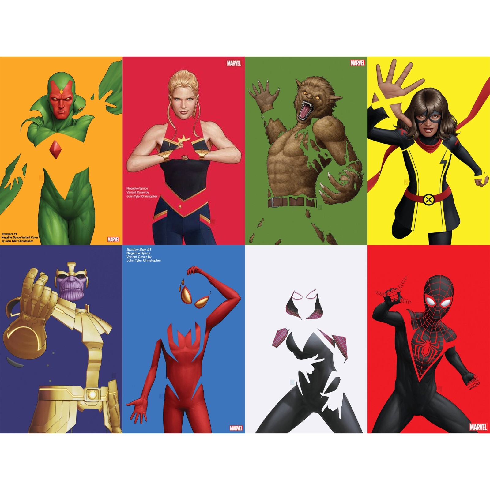 Marvel Negative Space Variants (2023) | Marvel Comics | COVER SELECT | eBay