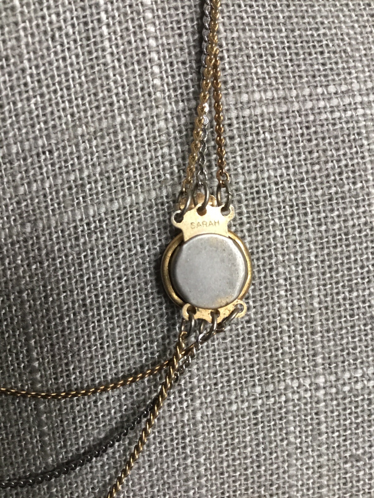 Vintage SARAH (sarah cov) Necklace 3 Strand Gold/silver Tone Chain ...