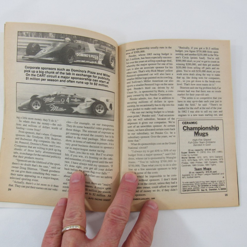 January 1986 Auto Racing Digest Collector Magazine IndyCar Cart Indy500 ...