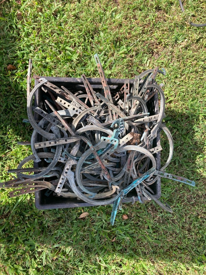Vintage Used Copper Roof Mounted Adjustable Gutter Shanks | eBay