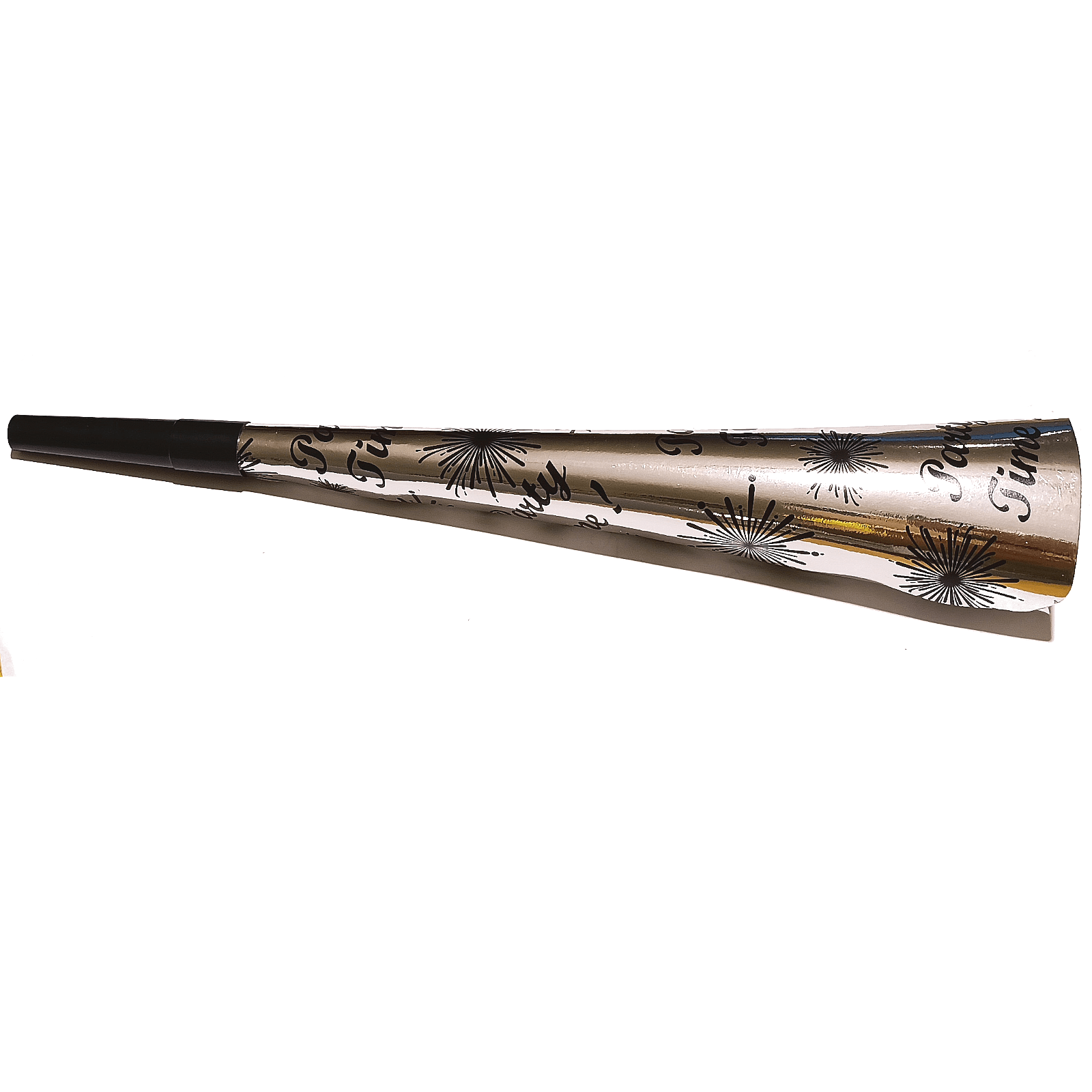 4 Stück Party Tröte Silber 25cm lang Lufttröte sehr laut Silvester ...