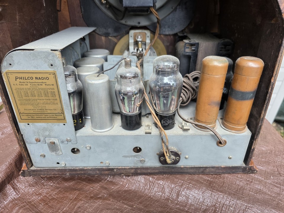 Antique Wood Philco Model 70 Superheterodyne Cathedral Tube Radio | eBay