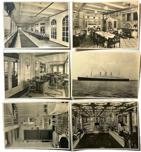 1929 SS STATENDAM HOLLAND-AMERICA LINE OCEAN LINER SHIP POSTCARDS ...