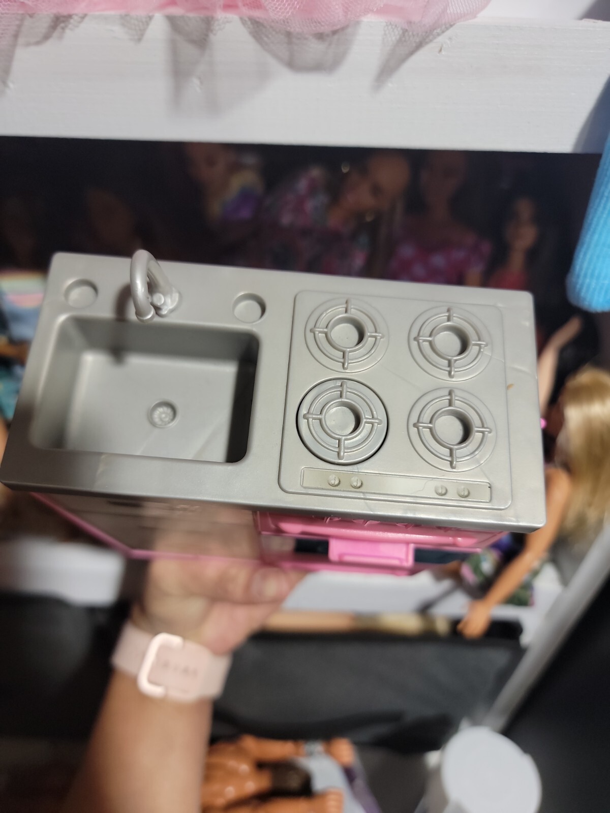 Barbie 360 DREAM HOUSE FHY73 Kitchen SINK STOVE OVEN REPLACEMENT lights ...