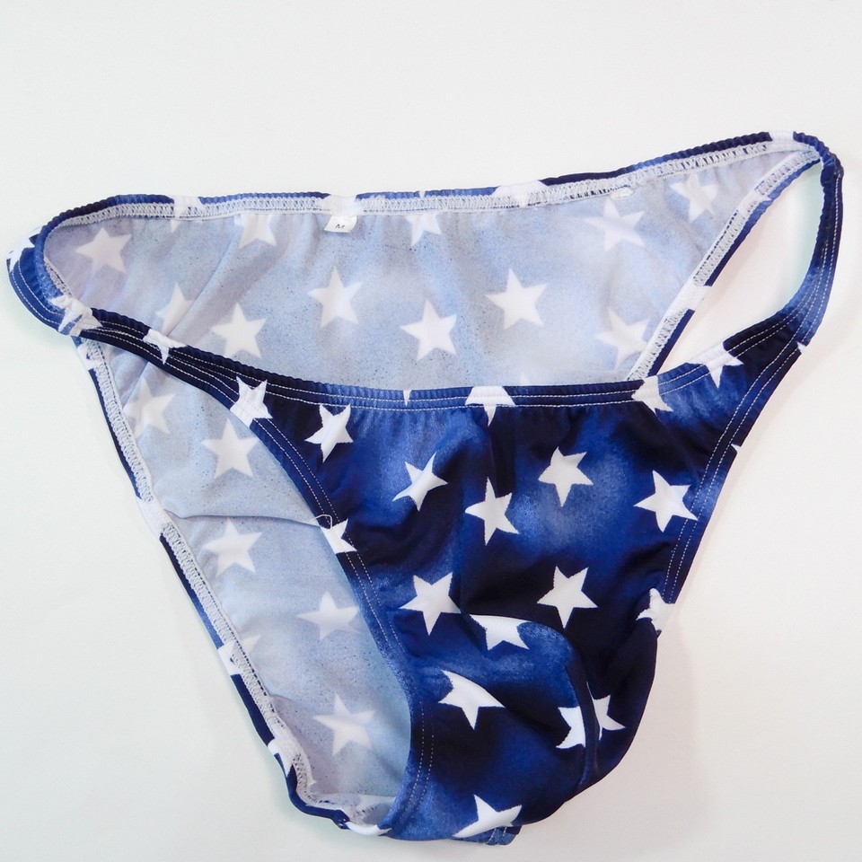 K377 PW String Bikini String Narrow waist Body Posing Flag Stripes ...