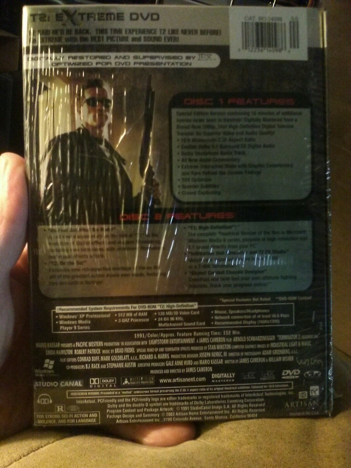 Terminator 2 Judgment Day DVD Extreme Edition Outtakes deleted scenes ...