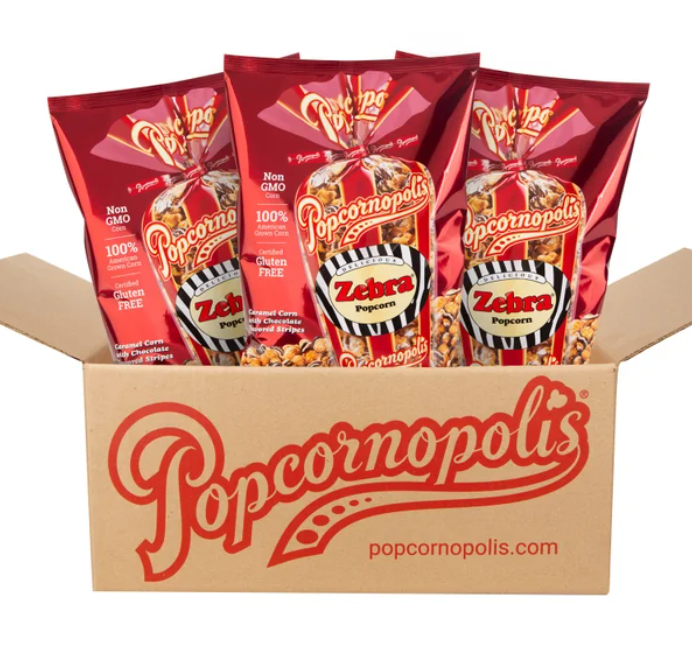 Popcornopolis Zebra Popcorn 24 oz, 3 Pack | eBay