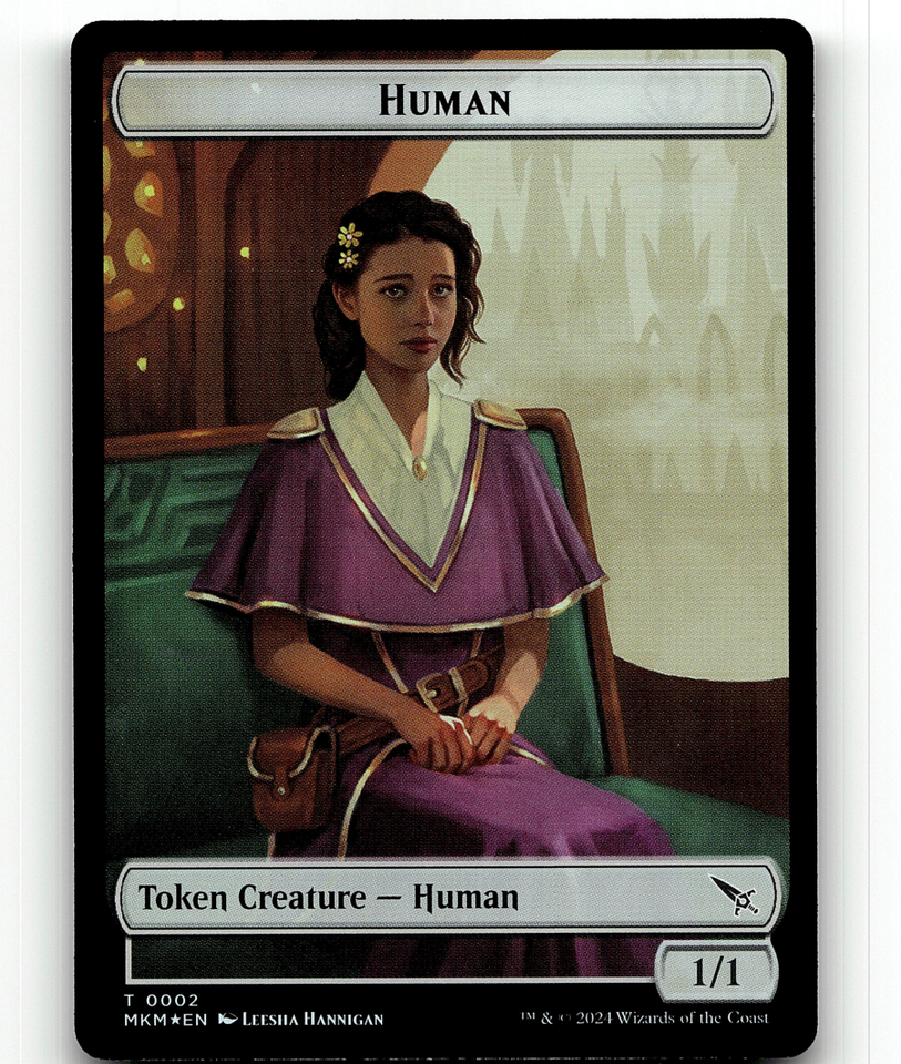 FOIL - MTG Thopter (0020) Human Double-Sided Token - Murders at Karlov ...