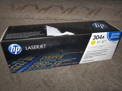HP CC532A Yellow Toner Cartridge Genuine 304A LaserJet CP2025 CM2320 ...