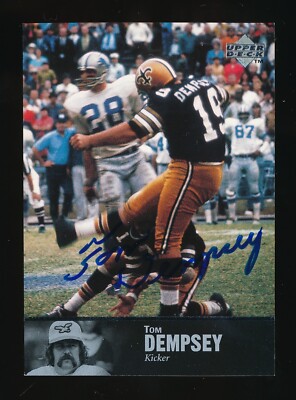 TOM DEMPSEY 1997 UPPER DECK LEGENDS AUTOGRAPH AUTO *NEW ORLEANS SAINTS ...