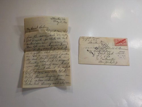 WW2 Letter 1944 Missing In Action 450th Bomb Group 36 Missions POW Wife ...