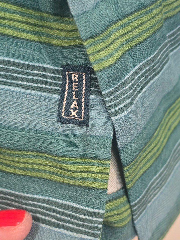 Tommy Bahama Camp Shirt XL Fever Blue Grotto Stripe Island Zone Relax ...