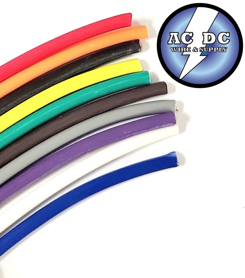 100 FEET AUTOMOTIVE PRIMARY WIRE GXL 16 GAUGE AWG HIGH TEMP 10 COLORS ...