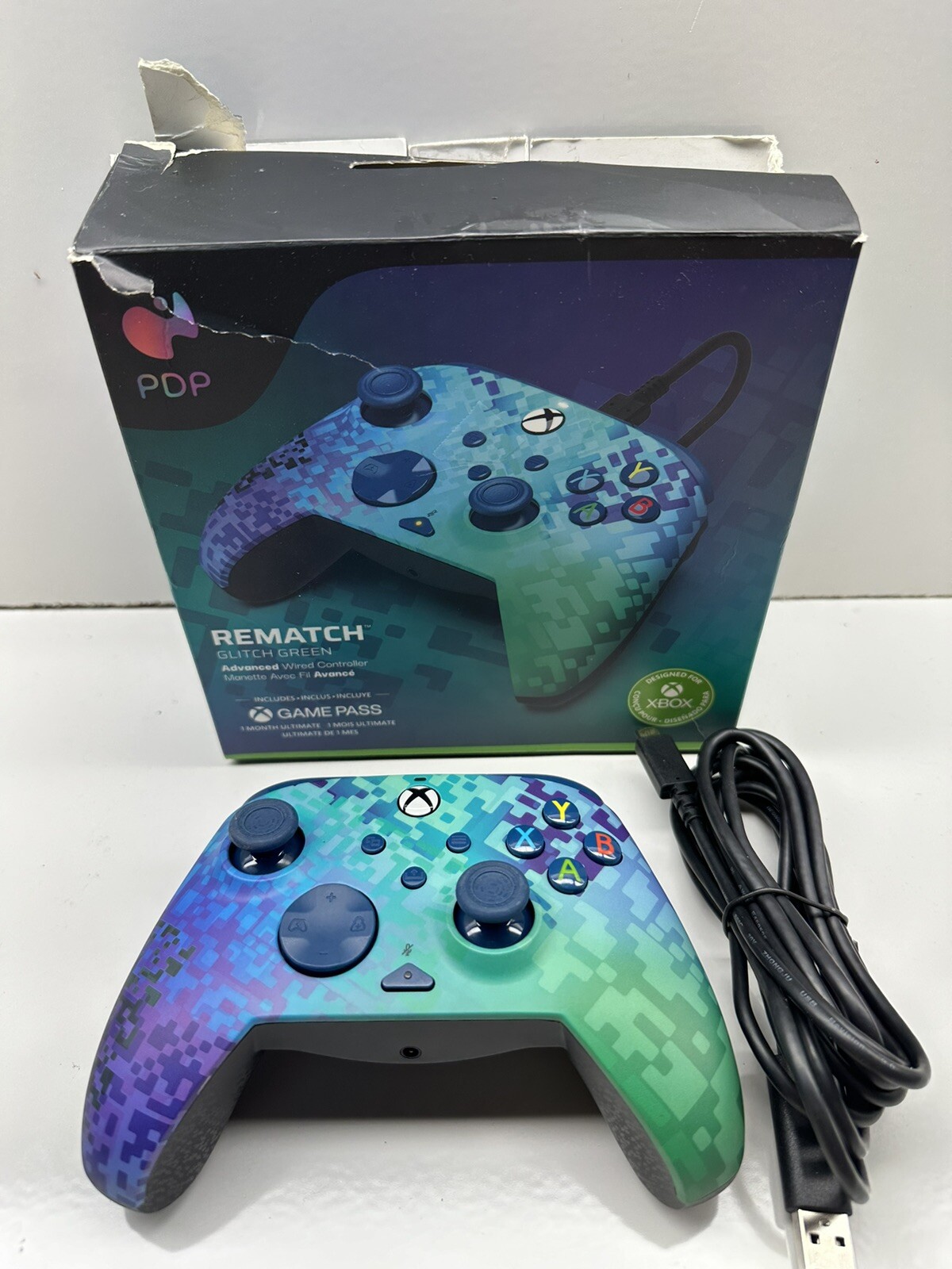REMATCH Advanced WIRED Controller Glitch Green For Xbox Series X|S ...