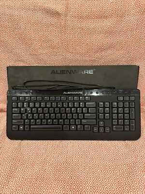 Dell Alienware Multimedia Black USB Keyboard 40CM0 SK-8165- Used Once ...
