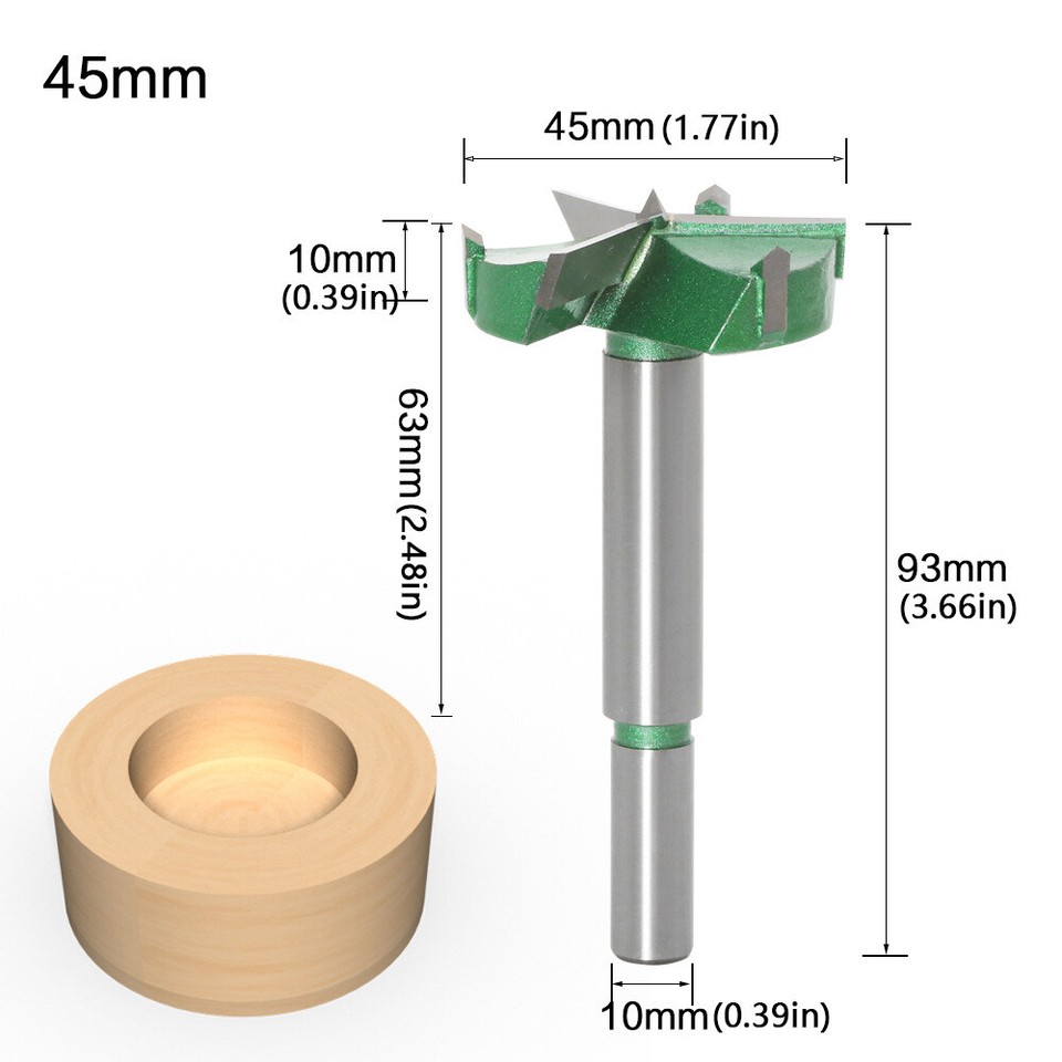 Ø28-70mm Forstner Bit Hole Hinge Cutter Wood Boring Drill Bits Set ...