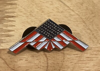 B2 Bomber U.S. Flag Soft Enamel Lapel Pin (No Epoxy Coating) Brand NEW ...