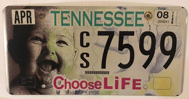 TN CHOOSE PRO LIFE license plate kid boy fetus child God abortion ...