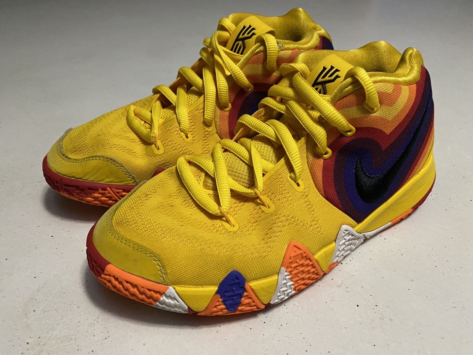 2018 Nike Kyrie Irving 4 Decades Pack '70s Amarillo Black Sail Size 7Y ...
