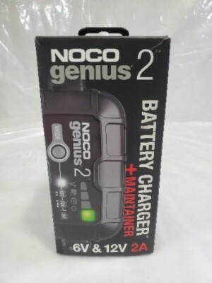 NOCO GENIUS2, 2A Smart Car Battery Charger, 6V and 12V Automotive W ...