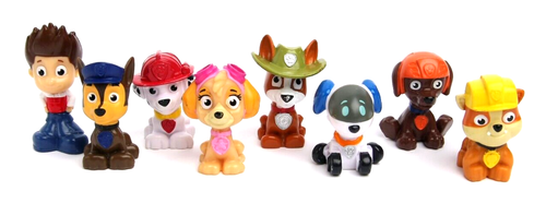 Paw Patrol Mini Figures Cake Toppers Lot of 8 Toys Zuma Robodog Ryder ...