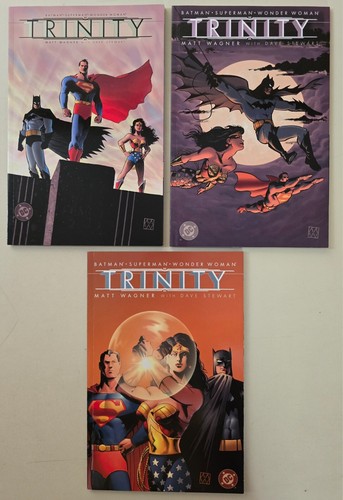 Trinity 1-3 Full Series Matt Wagner Batman Superman Wonder Woman DC ...