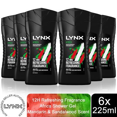 Lynx Africa 12-H Refreshing Fragrance Shower Gel Body Wash for Men ...