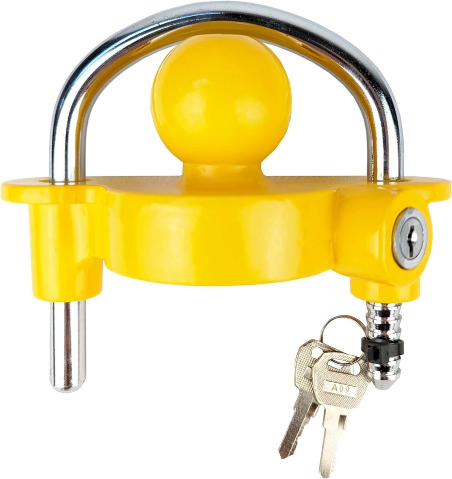 Trailer Hitch Lock 50mm Tow Ball Towing Bar Security Coupling ...