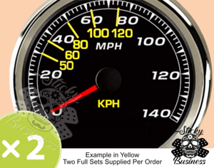 KPH Conversion stickers for MPH speedo Motorbike Car Truck Grey Import ...