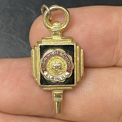 Vintage Elgin High School Illinois Senior Key Pendant Charm | eBay