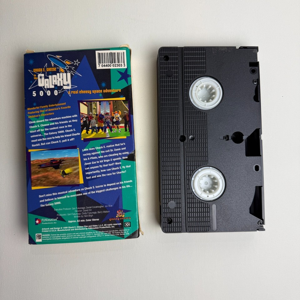 CHUCK E CHEESE In The Galaxy 5000 VHS 1999 Real Cheesy Space Adventure ...