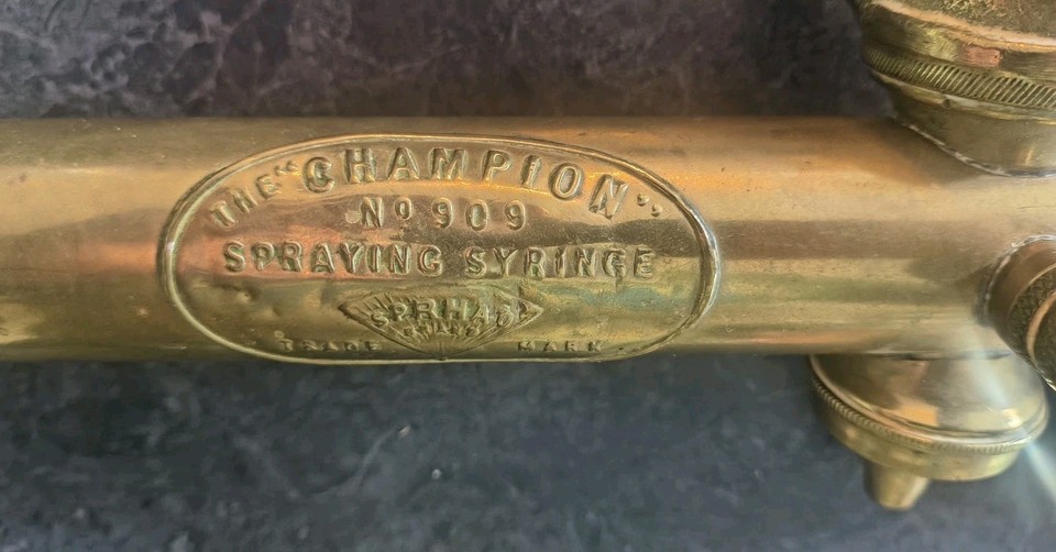 Antique Brass Garden Sprayer "The Champion" Spray Syringe (Empty) Great ...