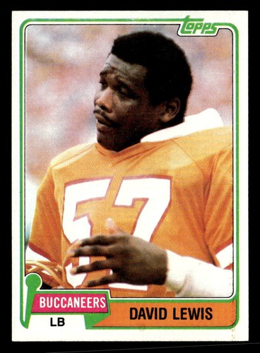 David Lewis 1981 Topps Card #341 Tampa Bay Buccaneers | eBay