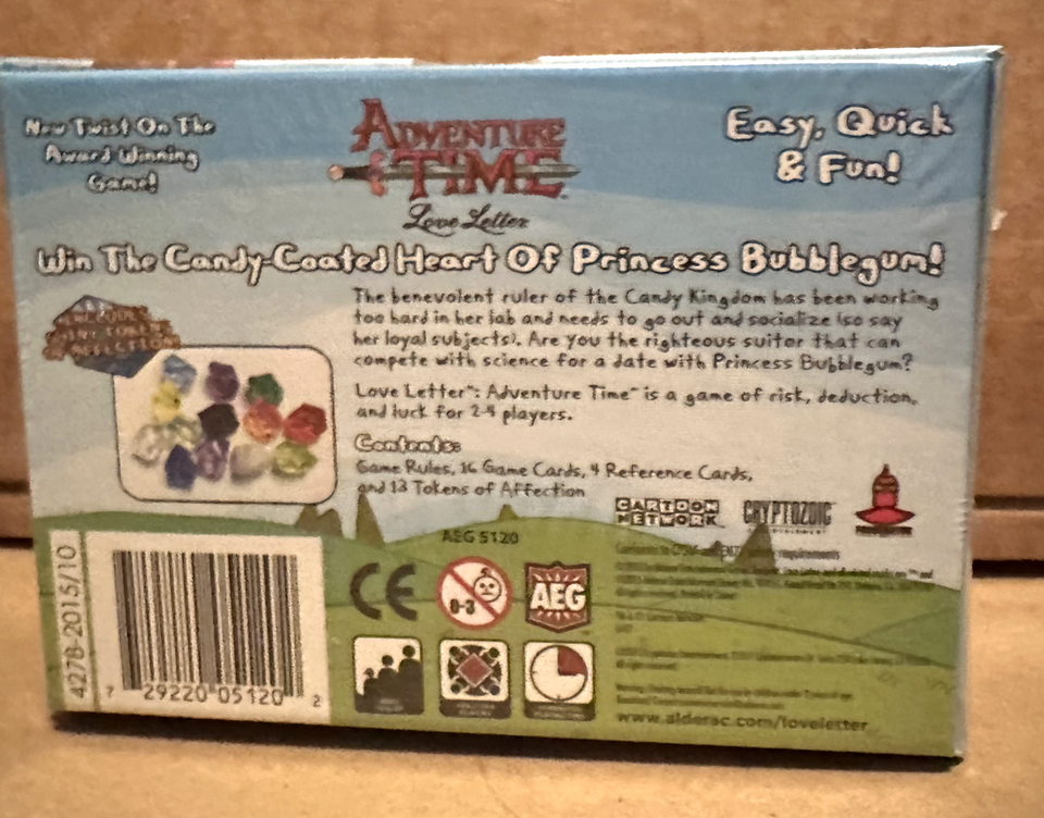 Love Letter: Adventure Time (Boxed) Board Card Game NEW! SEALED! | eBay