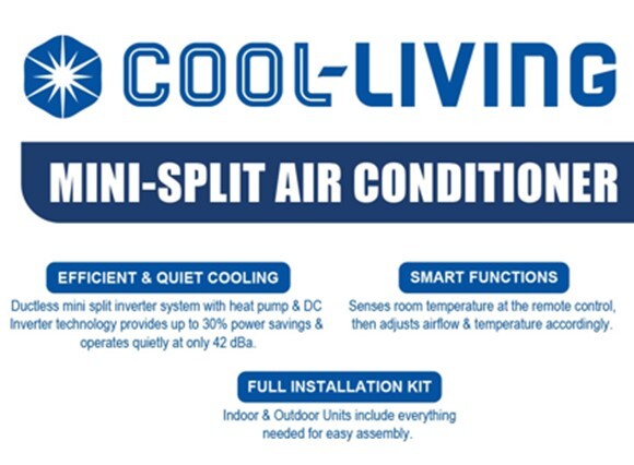 Cool Living 12,000 BTU 23 SEER2 230V Mini Split Air - Scratch & Dent | eBay