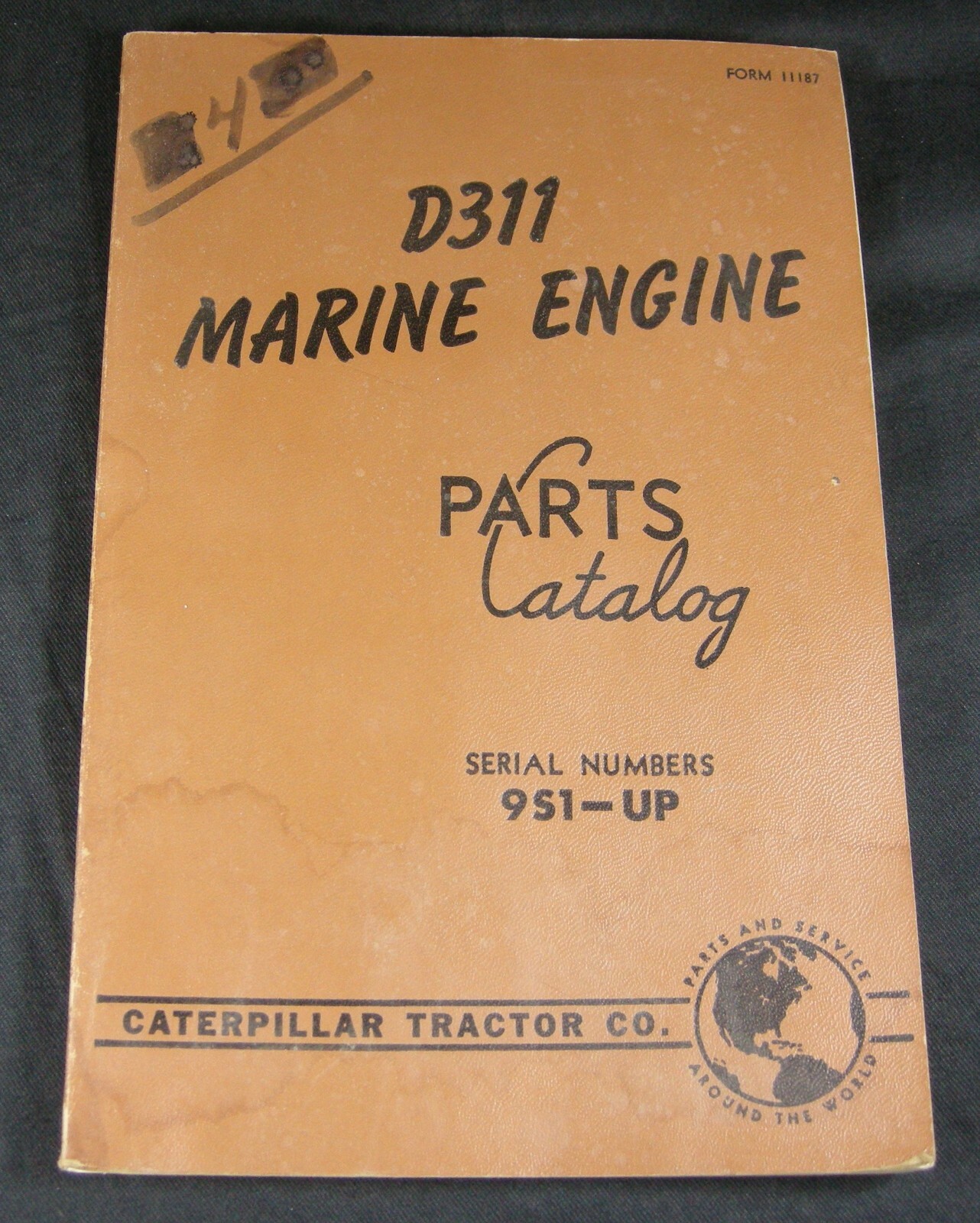 CAT Caterpillar D311 Marine Engine Parts Manual Book Catalog OEM S/N ...