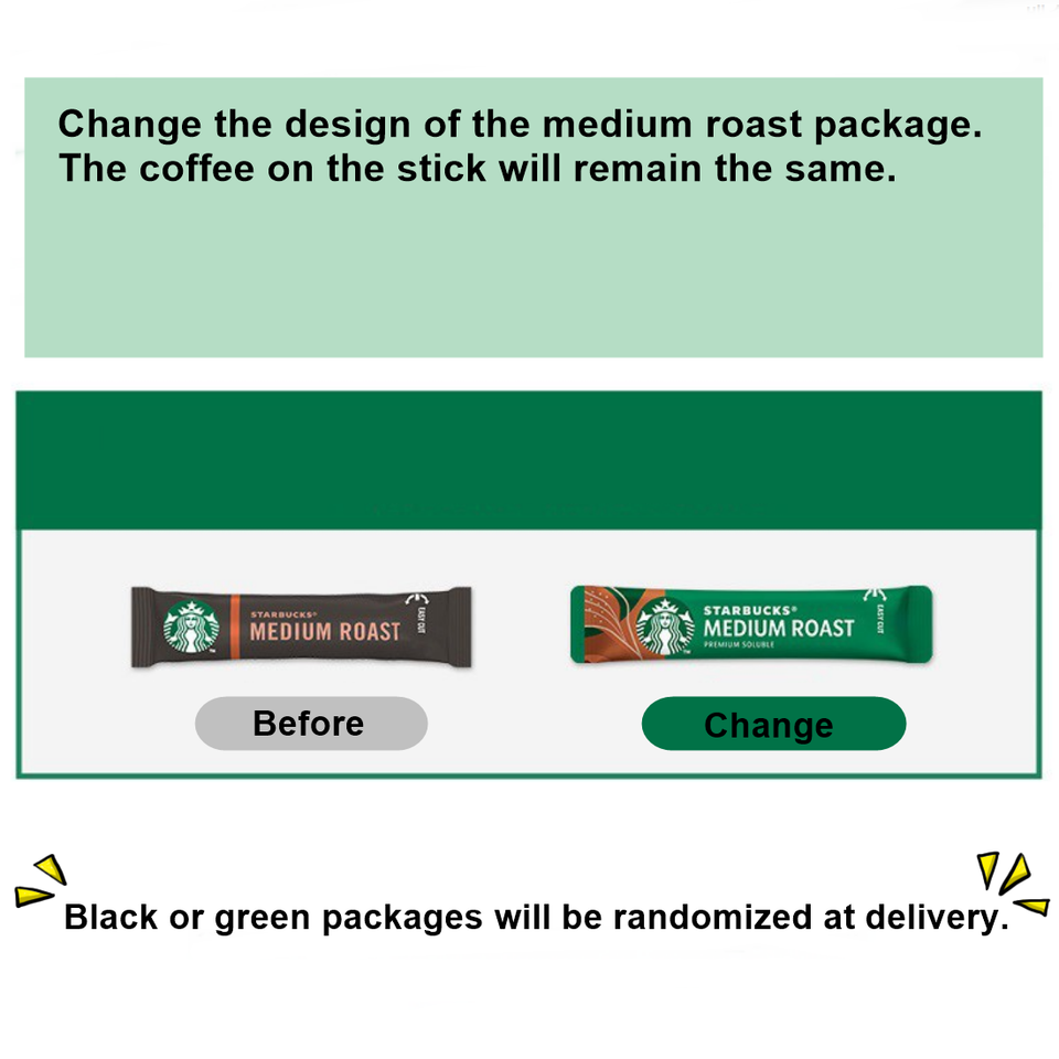 50+50 Packets Starbucks Premium Instant Coffee Dark And Medium Roast ...