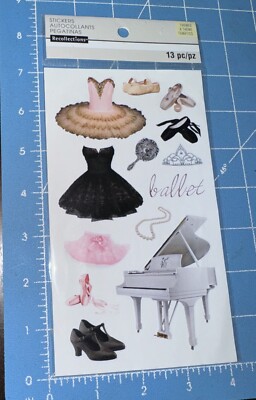 Recollections BALLERINA Stickers BALLET SHOES DANCE OUTFIT PIANO NIP | eBay