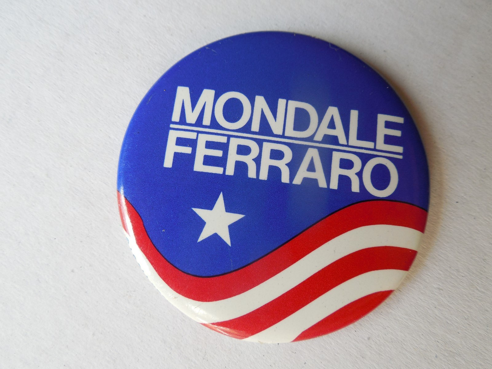 Pin Back Campaign Button Walter Mondale Political Ferraro President ...