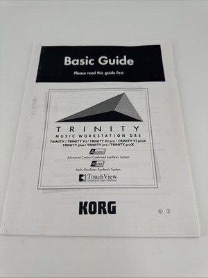KORG Trinity / plus Trinity pro proX Workstation Original Basic Guide ...