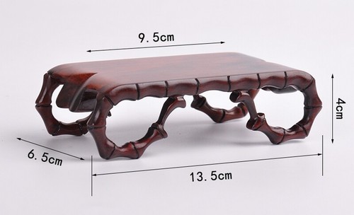 Rosewood Bamboo Joint Rectangle Stand Bonsai Vase Flower Rack Display ...