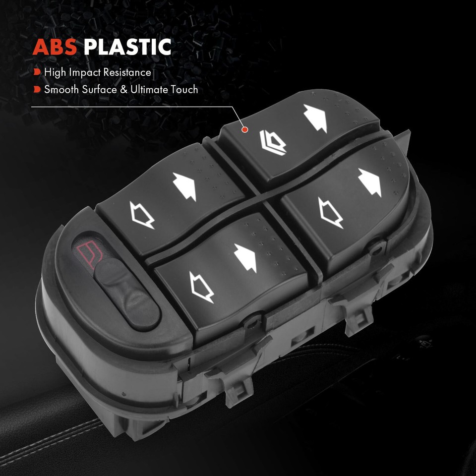 Black Front Driver Side Power Window Switch for Ford Focus 2000 2001 ...