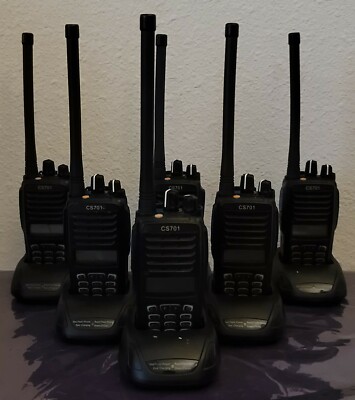6x CONNECT SYSTEMS CS701 VHF DMR HANDHELD RADIOS BATTERIES CHARGERS HAM ...