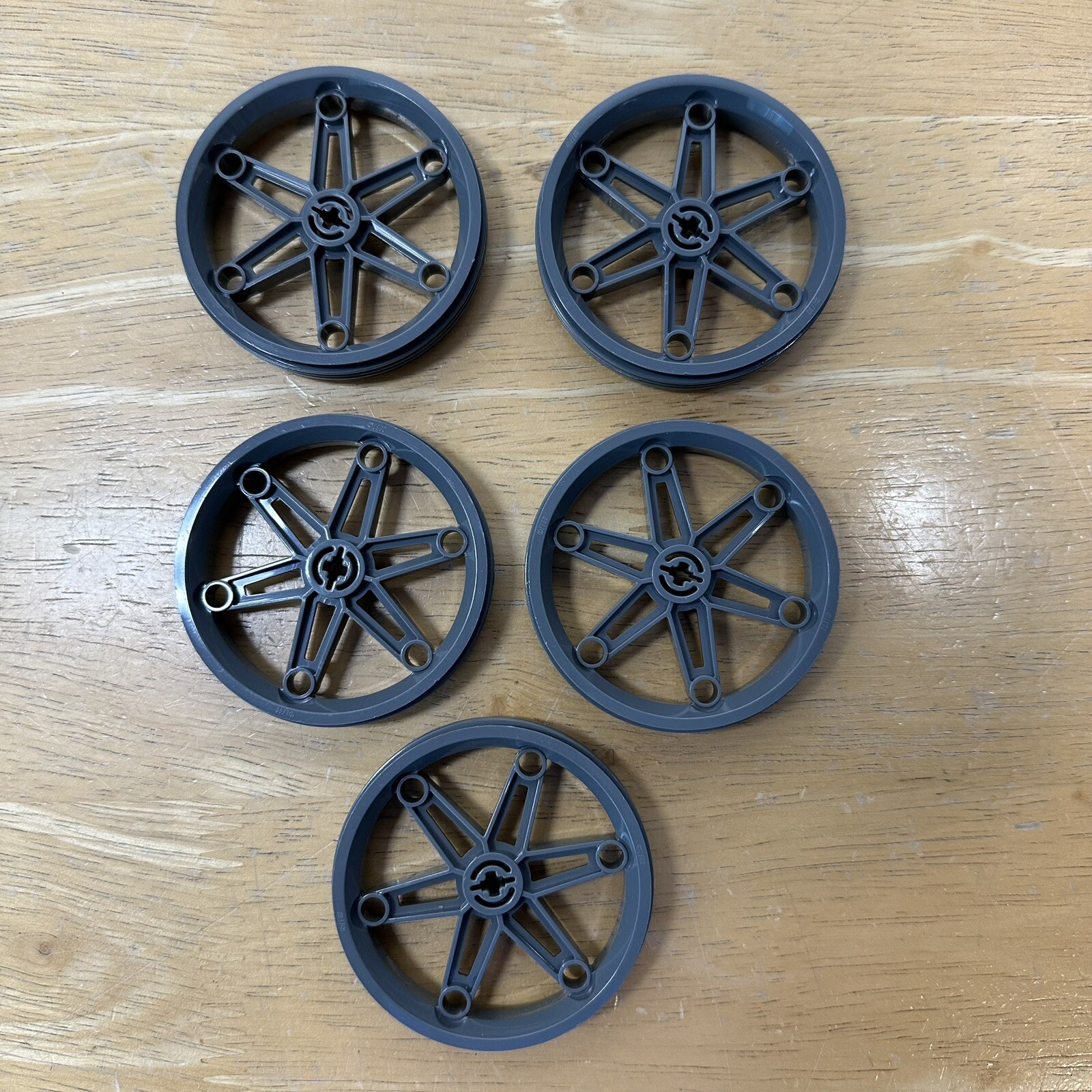 Lego Lot Of 5 Wheels Rims 61.6mm D. x 13.6mm Motorcycle 2903 Dark ...
