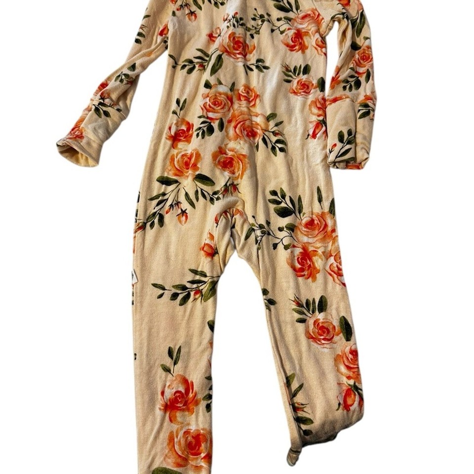 Free Birdees Floral Zip Up Bamboo/Spandex Sleeper Open Foot, Finger ...