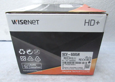Wisenet SCV-6085R Analog HD (AHD 1920x1080) Vandal Resistant Dome ...